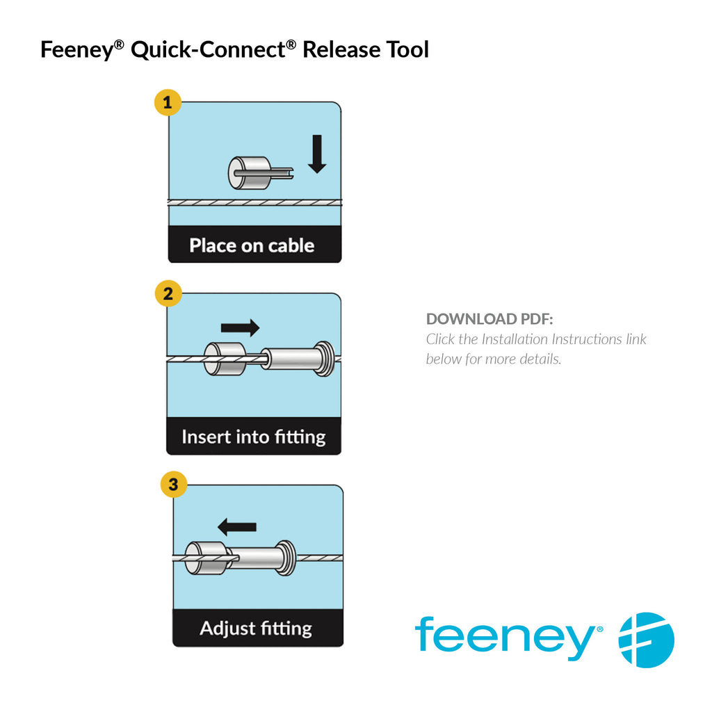 Feeney 1 8 Quick Connect Release Tool Each Cableraildirect