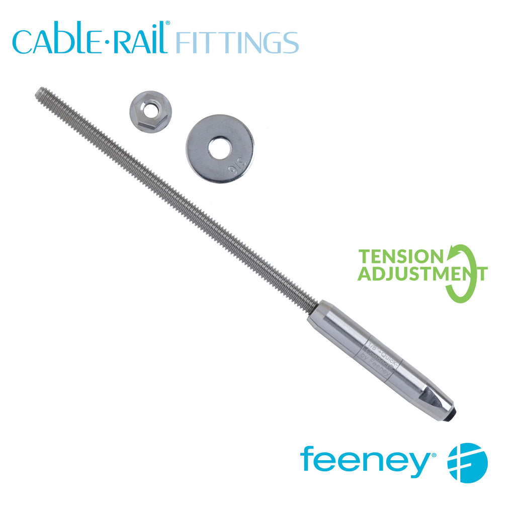 Feeney® CableRail (1/8") Quick-Connect® Threaded Terminal (Each ...