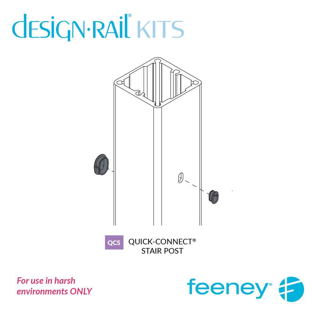 Feeney® DesignRail® Isolation Bushings for Stair Quick-Connect Post (2 ...